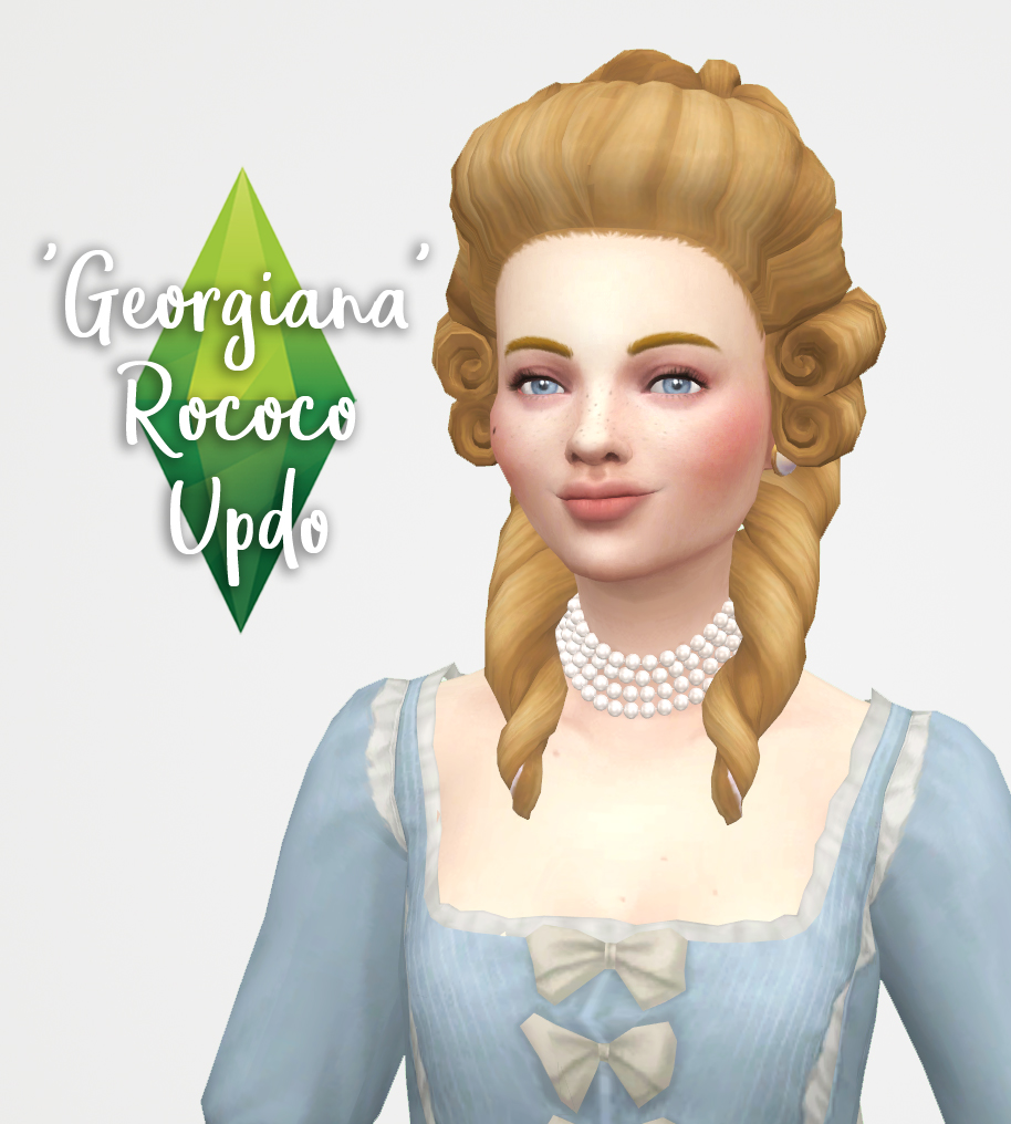 TS4: Georgiana Rococo Updo | History Lover's Sims Blog