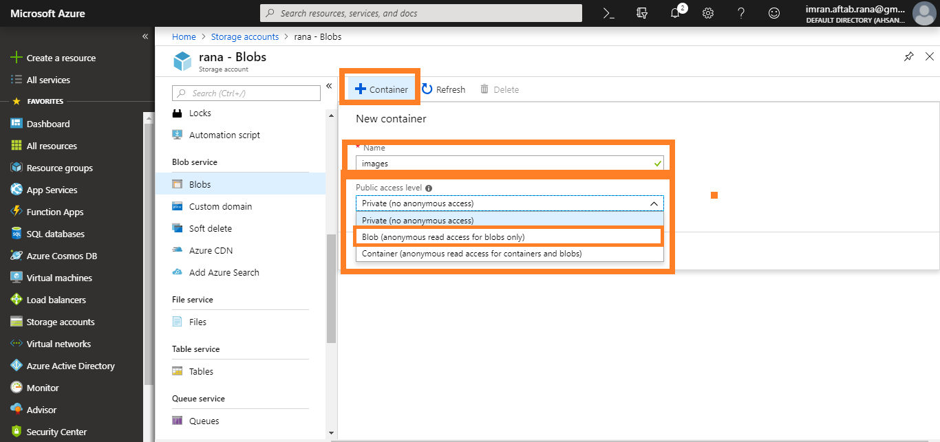 Microsoft Azure Blob Storage - Concepts and Portal Overview