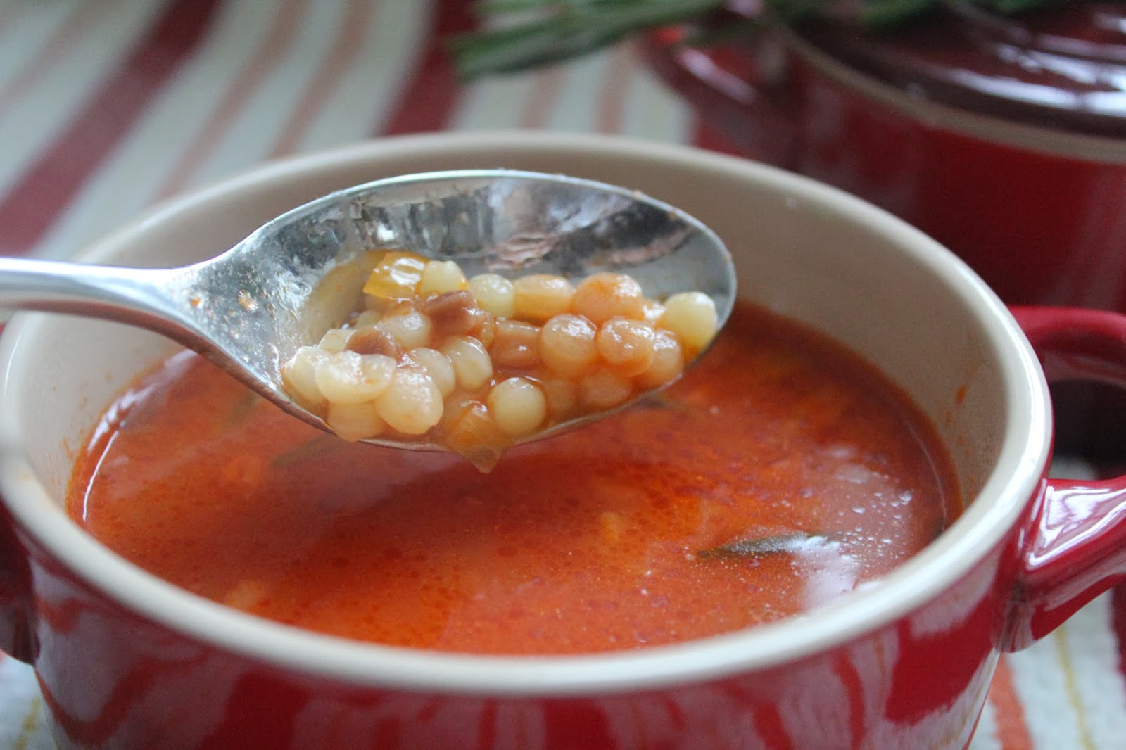Delicious Dishings: Soup Sundays: Fregola Soup With Rosemary