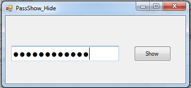 VB.Net - Hide And Show Password Text - C#, JAVA,PHP, Programming ,Source Code