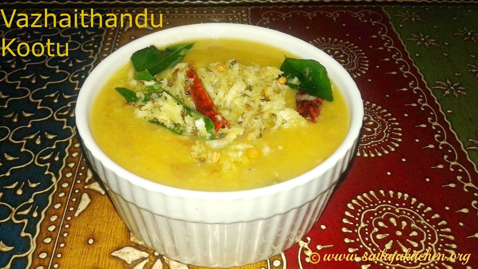 Sailaja Kitchen...A site for all food lovers!: Vazhai Thandu Kootu ...