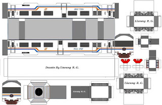 PAPERCRAFT KERETA PENUMPANG DAN BARANG INDONESIA 2016