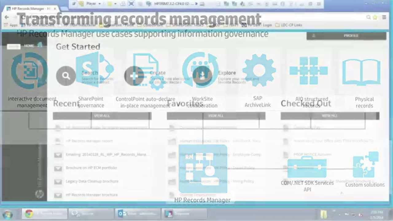 HP TRIM Records Management System