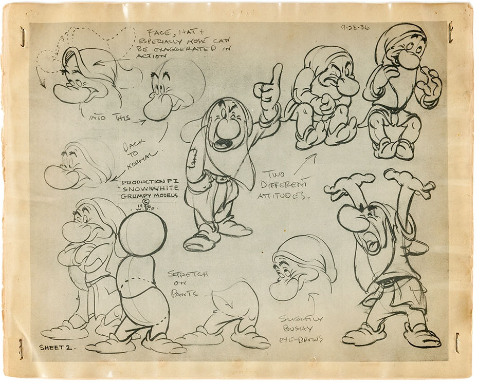 Filmic Light - Snow White Archive: Seven Dwarfs Model Sheets