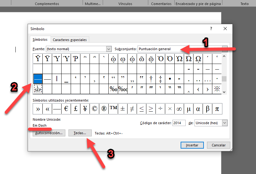 Cómo poner la raya en Word