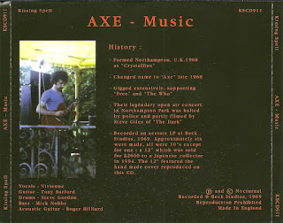 johnkatsmc5: Axe “Live & Studio” + “Crystalline” 1970 acetape + "Axe ...
