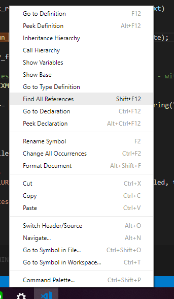 cquery visual studio code (vscode) call hierarchy / find reference ...