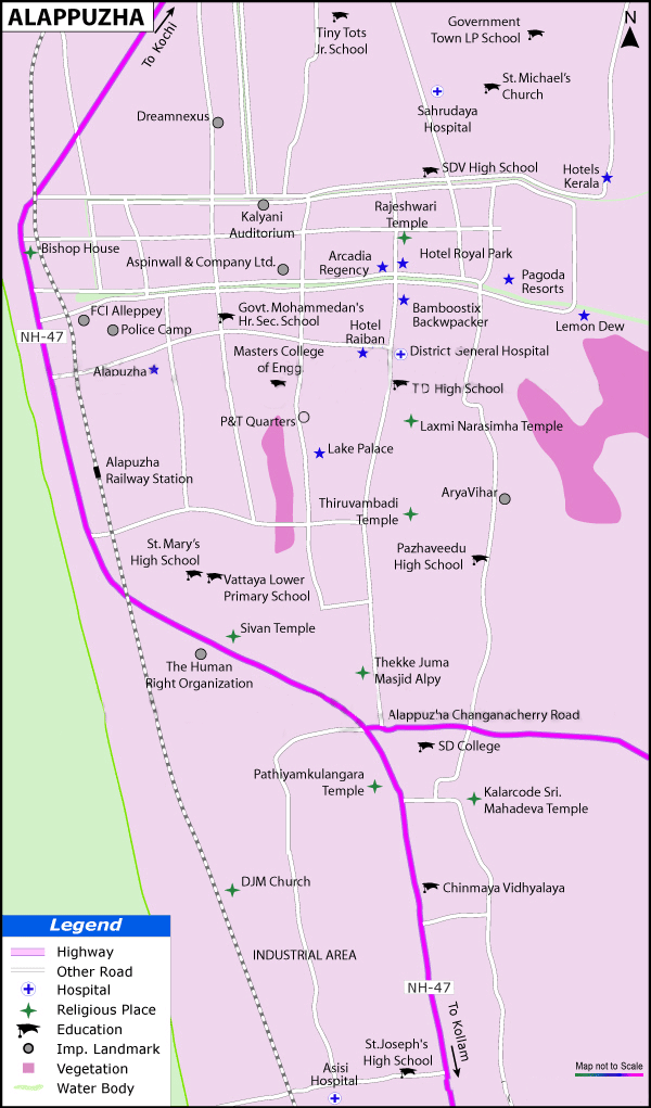 Rail-Map-india: Alappuzha railways map
