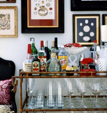 belle maison: Chic Bar Carts = Cocktail Ready