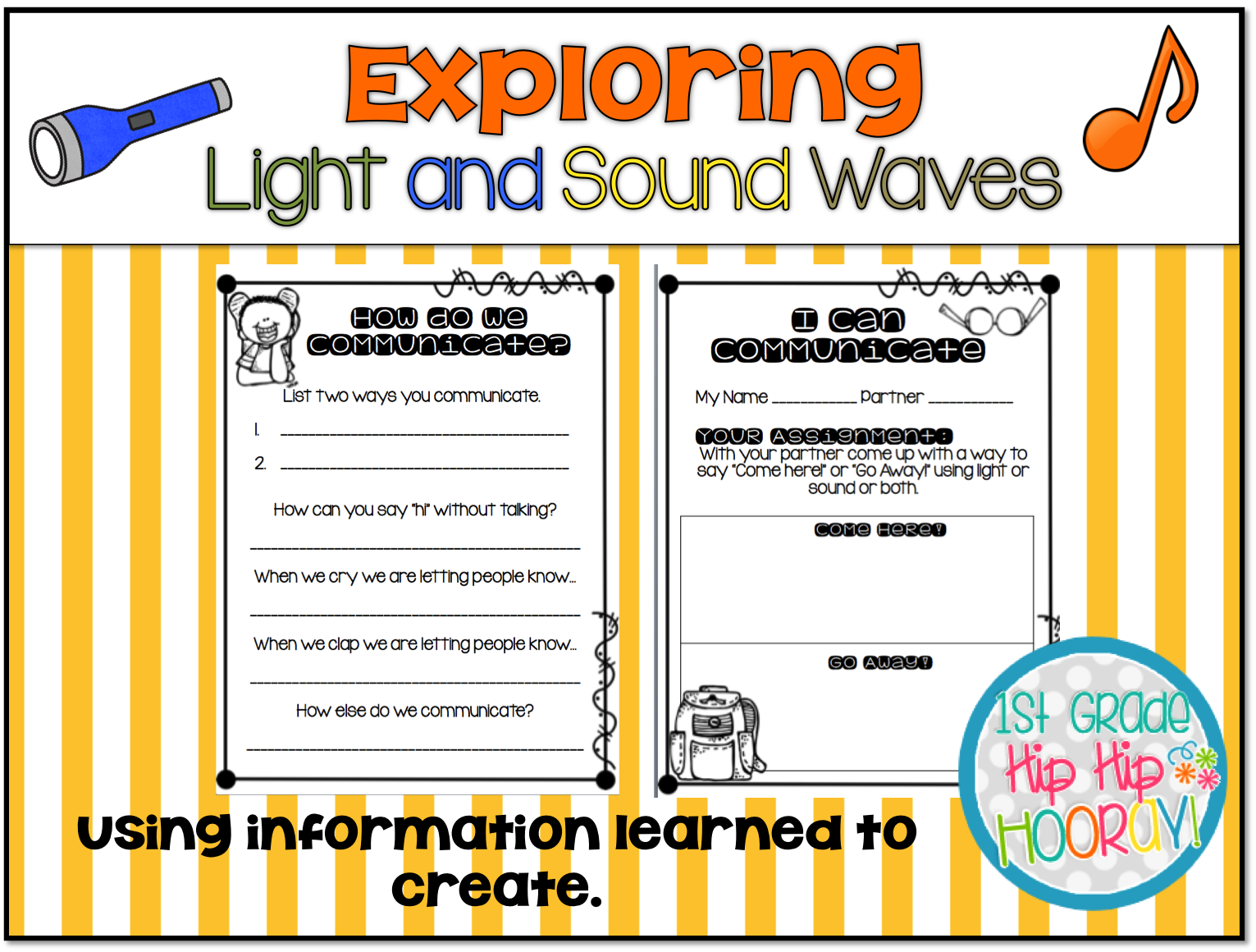 1st Grade Hip Hip Hooray!: Exploring Light and Sound Waves