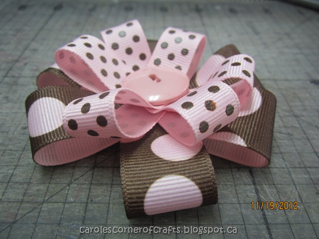 Carole's Corner of Crafts: Craft - Flower Loop Hair Bow