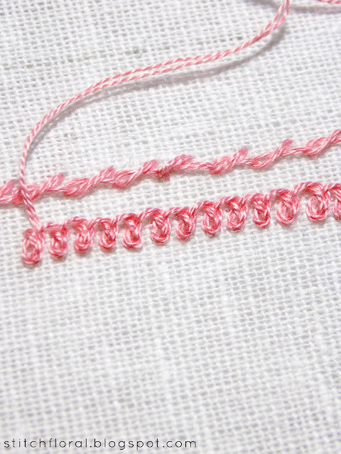 Twisted chain stitch, Rosette chain stitch and Oyster stitch - learn 3 ...
