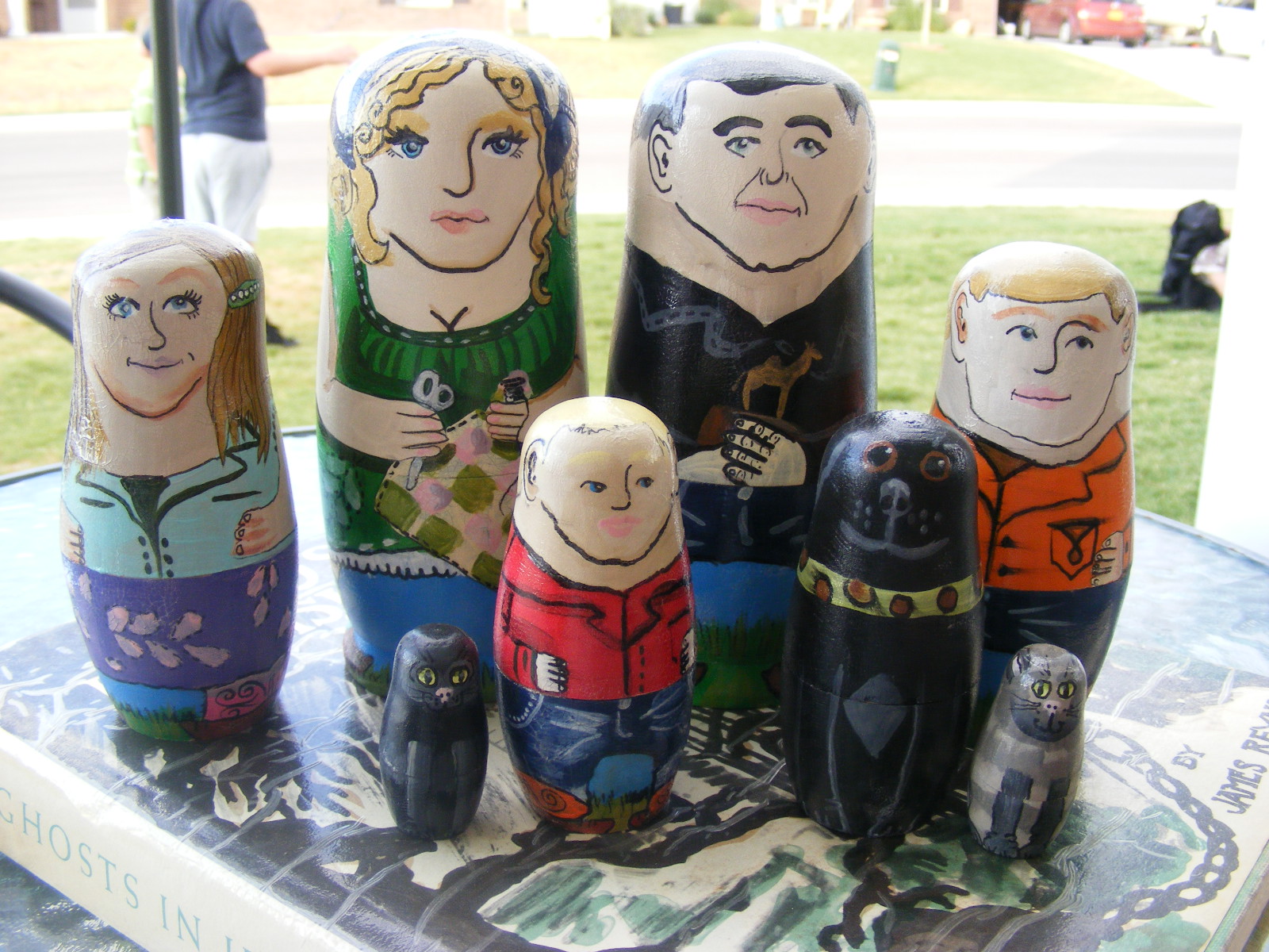 Camp Follower Bags and Quilts: My family as stack dolls