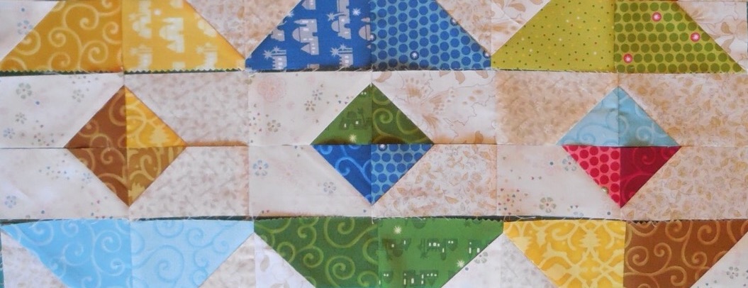 QUILTERS...ENJOY COLOUR! : Split Triangle Row Quilt (Step 2)