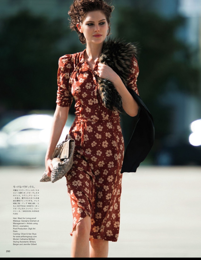 Catherine McNeil in Vogue Japan April 2013 by Hans Feurer