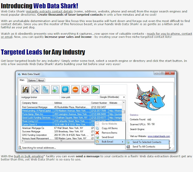 Web Data Shark! (Worth $197.00)