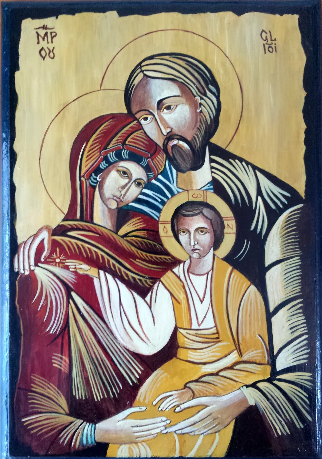 Icoane pictate manual: Icoana Sfanta Familie