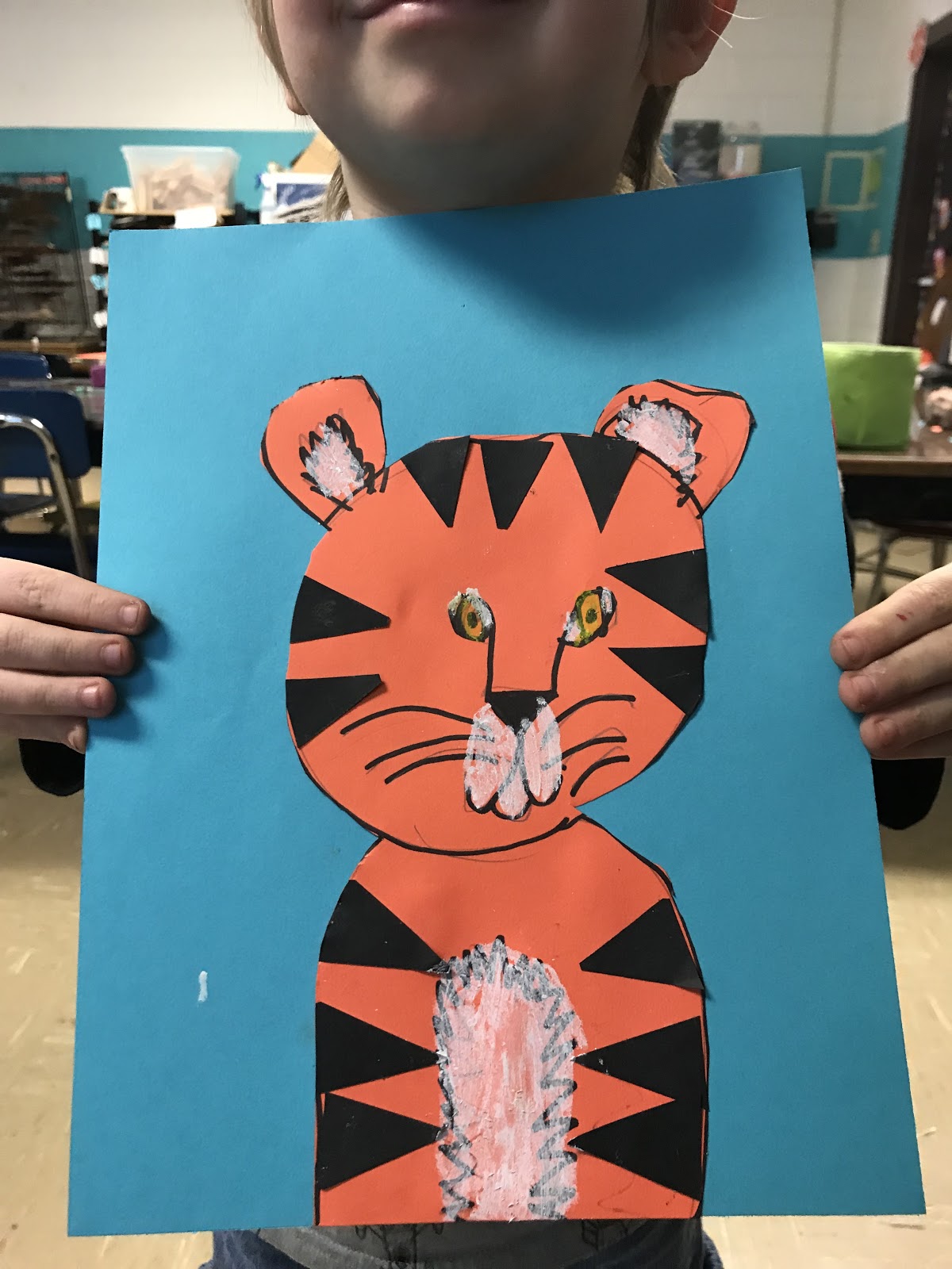 Elements of the Art Room: Kindergarten Tiger Collage