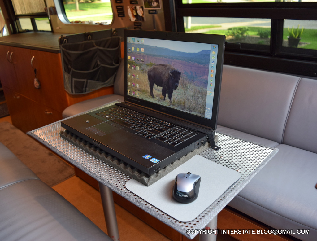THE INTERSTATE BLOG: ADAPTING A LAGUN TABLE FOR THE AIRSTREAM INTERSTATE