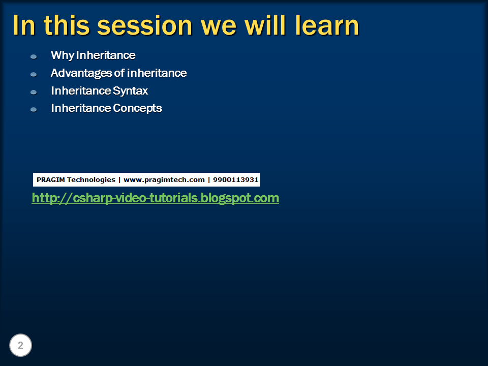 Sql Server Net And C Video Tutorial Part 21 Inheritance