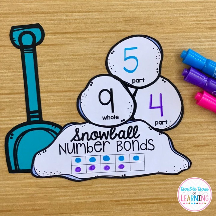 Winter and Christmas Math Crafts for First Grade! - Double Dose of Learning