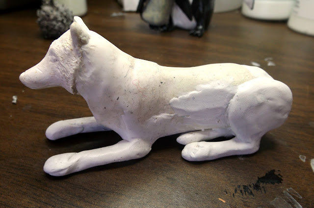 Holly's Creations in Clay: Wolf Sculpture Process