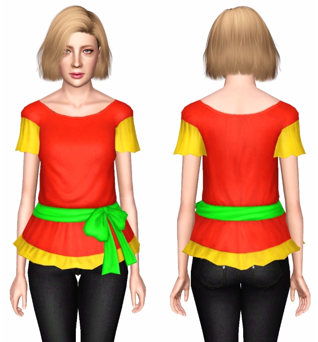 Bohemian Blouse with Bow For EF