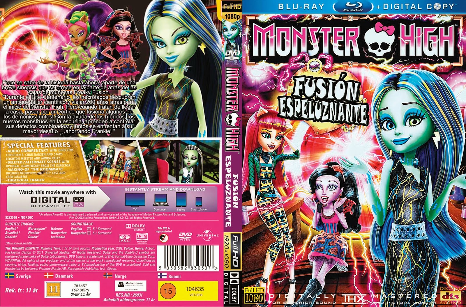 ESTRENOS EN BLU RAY: MONSTER HIGH FUSION ESPELUZNANTE