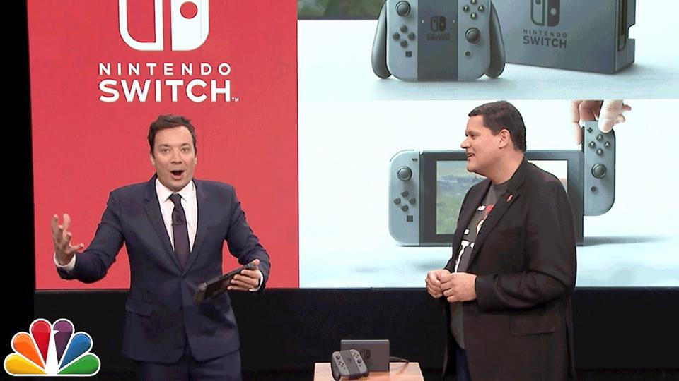 Reggie mostra Super Mario Run (iOS) e Nintendo Switch no The Tonight ...