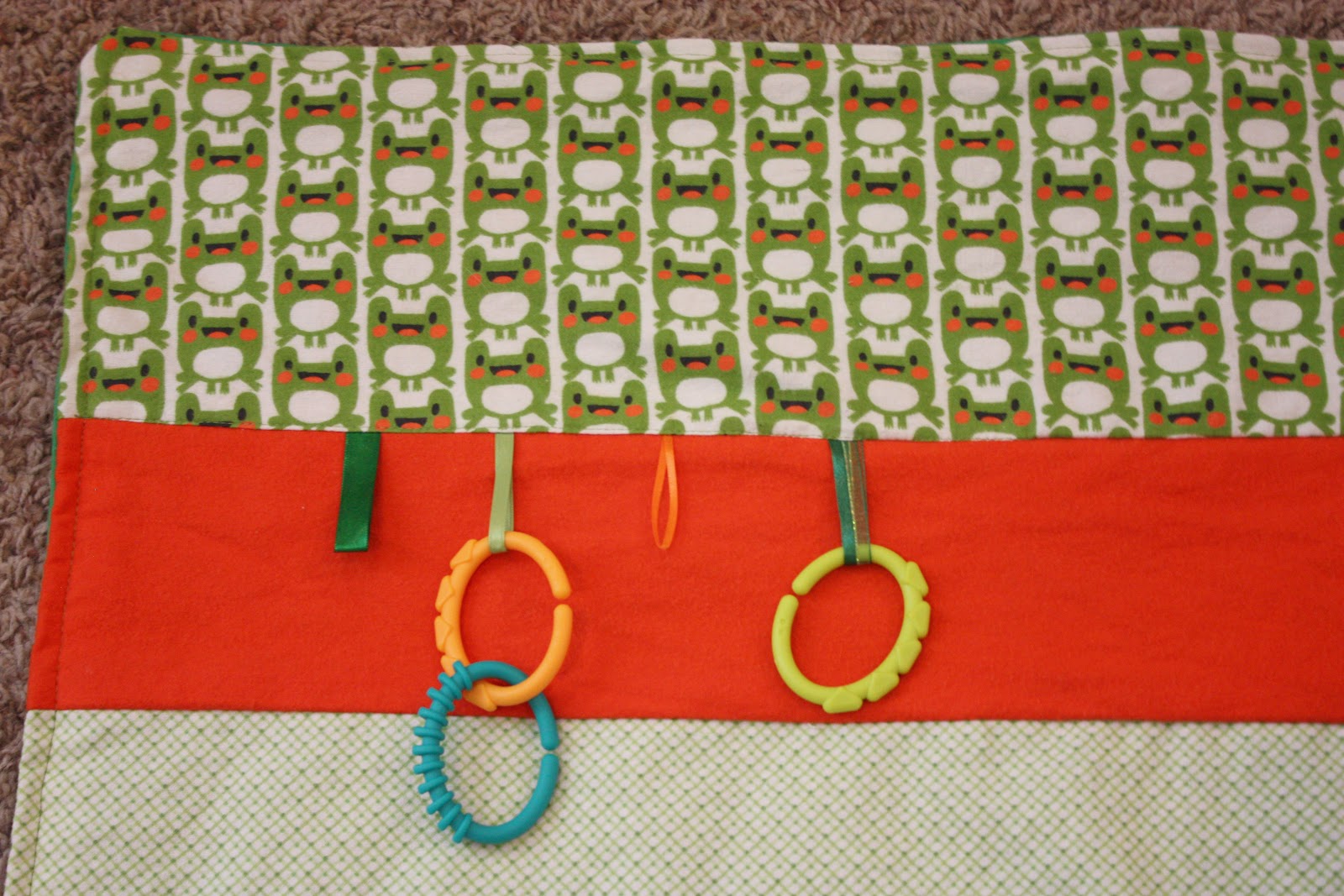 Fisher's Mommy: Frog Tummy Time Mat- Baby Shower Gift