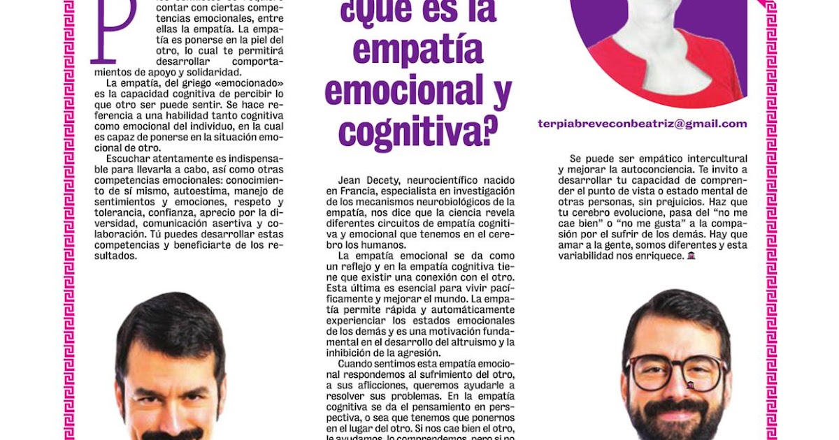 Simple-Mente : ¿Qué es la empatía emocional y cognitiva?