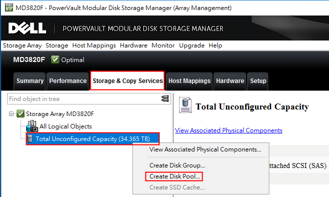 鳥類的打工日誌: Dell PowerVault MD32/MD34/MD36/MD38 Series 安裝教學（一）初始設定與Disk Pool設定