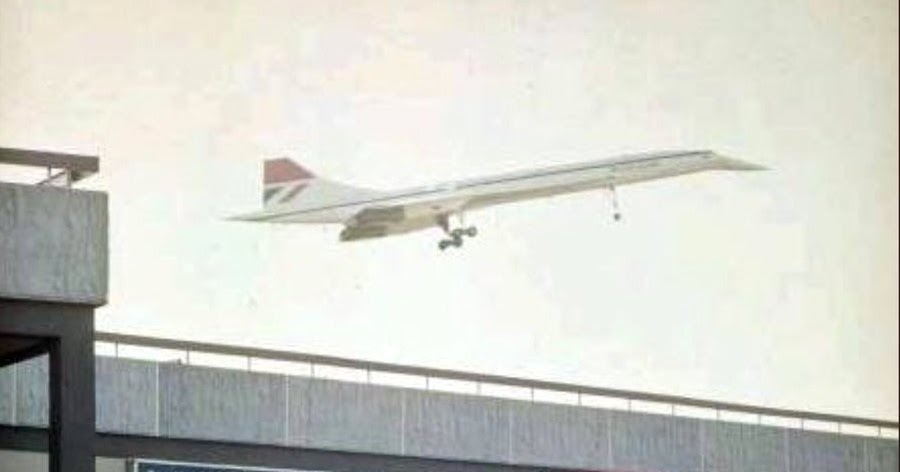 Concorde Over Hatton Cross Tube, London, 1976 ~ Vintage Everyday