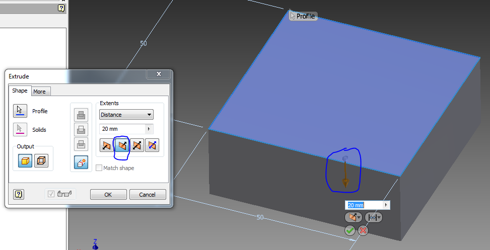 Inventor Tutorial Extrude Extend | Learning Together Guys