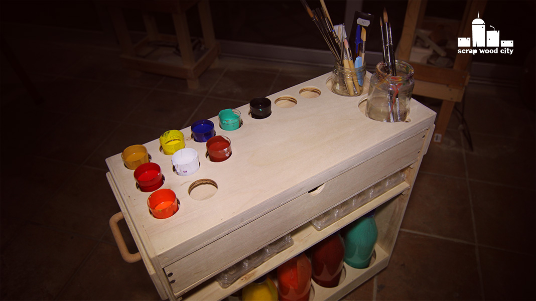 scrap wood city: How to make a DIY painter's rolling cart