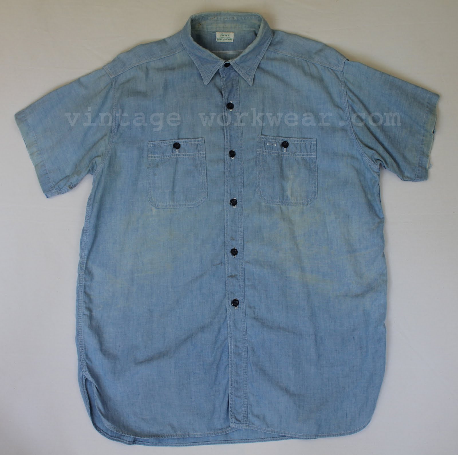 vintage workwear: Summertime Blues... Vintage Sears Chambray Short ...