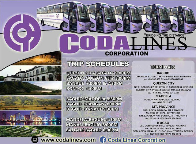 Direct Bus to Sagada with Coda Lines