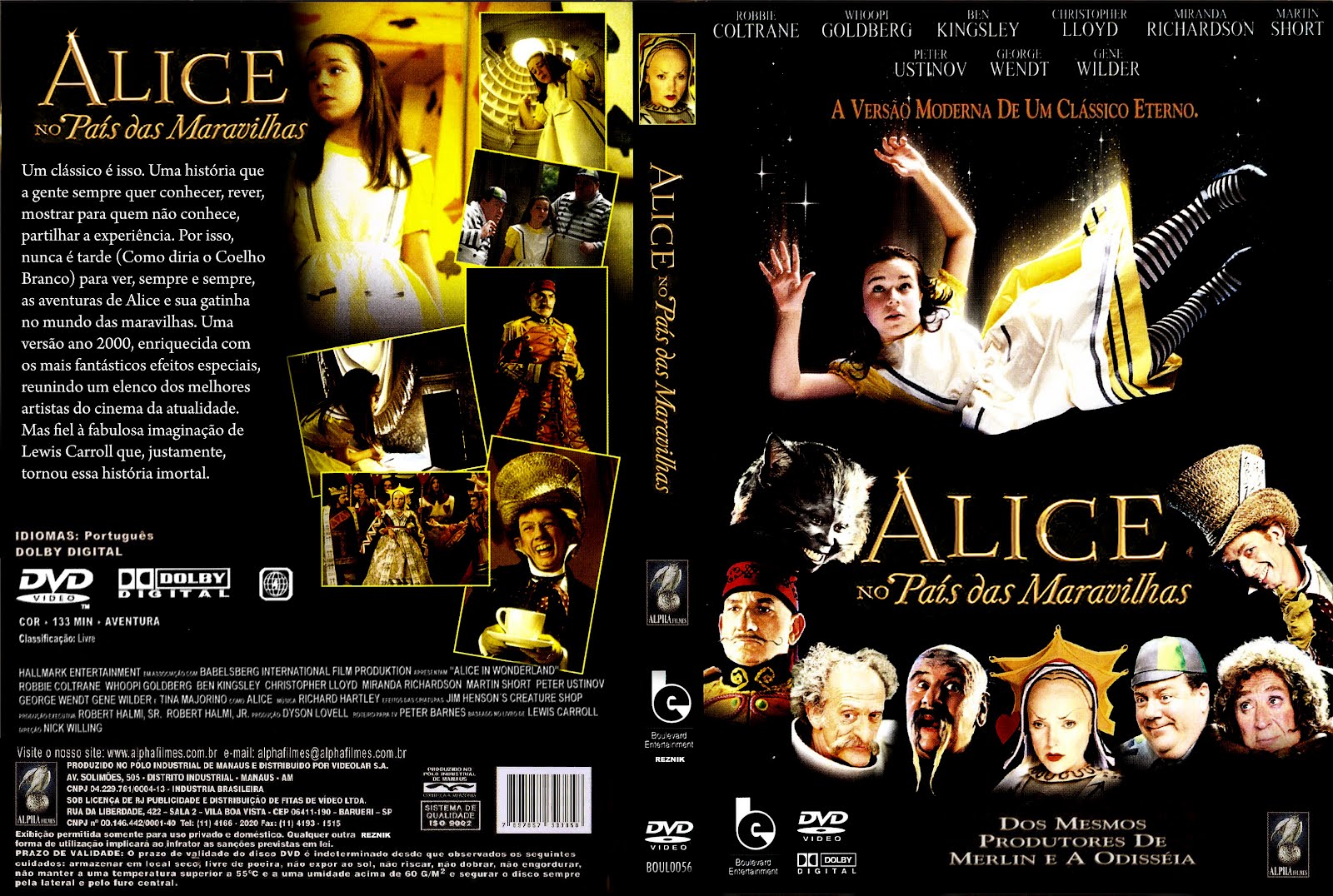 Capas Filmes Aventura: Alice No País das Maravilhas