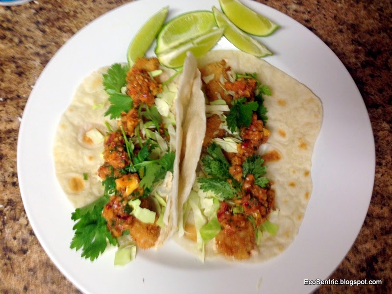 EcoSentric: The Ultimate Fish Tacos With Pink Chili Mayo And Mango ...