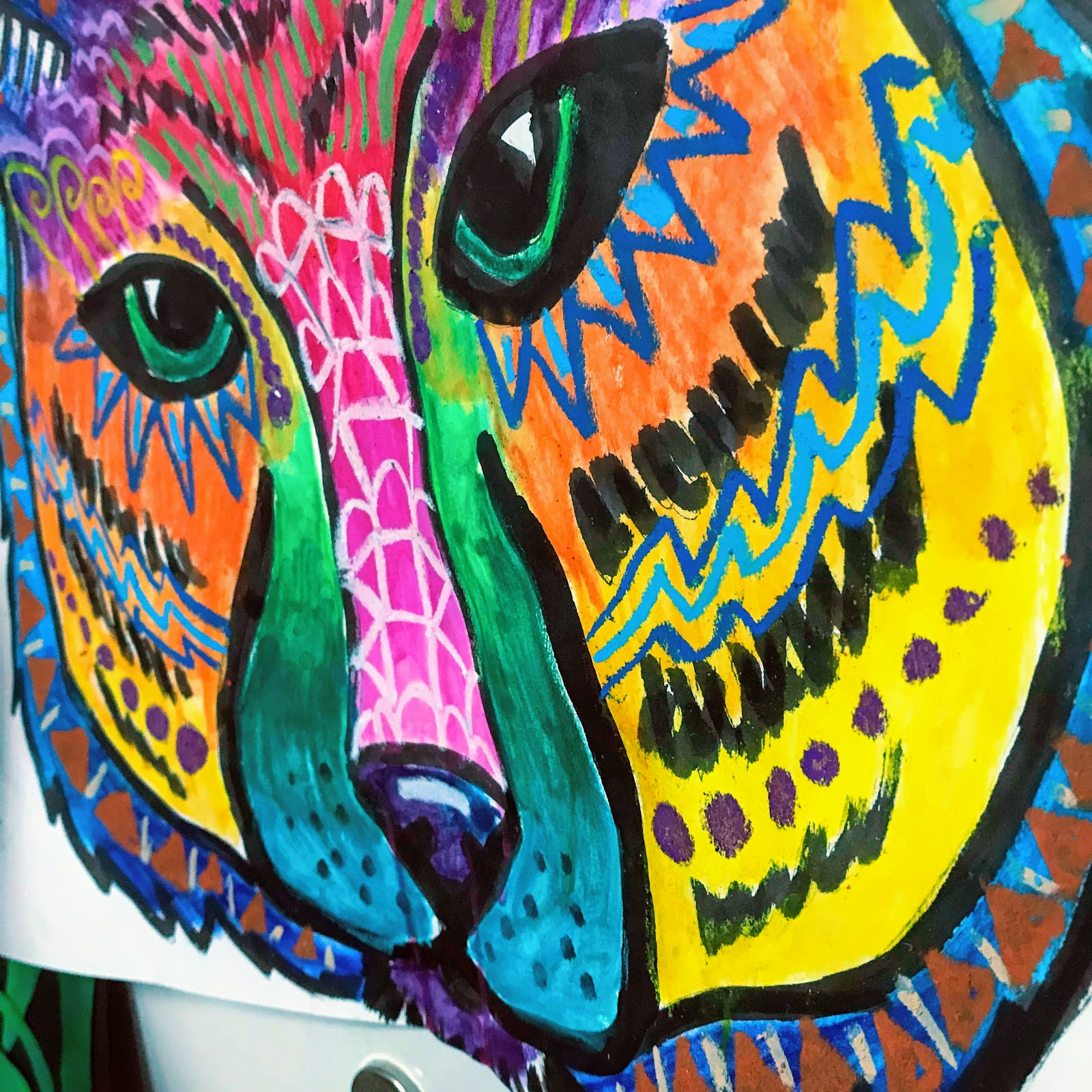 Elements of the Art Room: 4th grade Dean Russo inspired Bengal Tiger