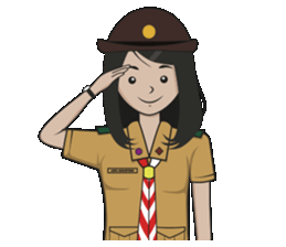 Kumpulan Gambar Kartun Sticker Transparan Tika Si Cewek Pramuka