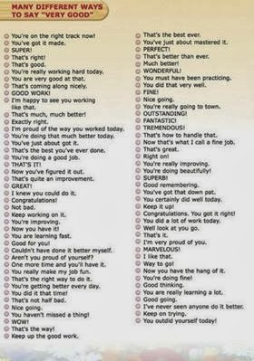 TEACHING ENGLISH: INTERESTING PHRASES FOR POSITIVE FEEDBACK