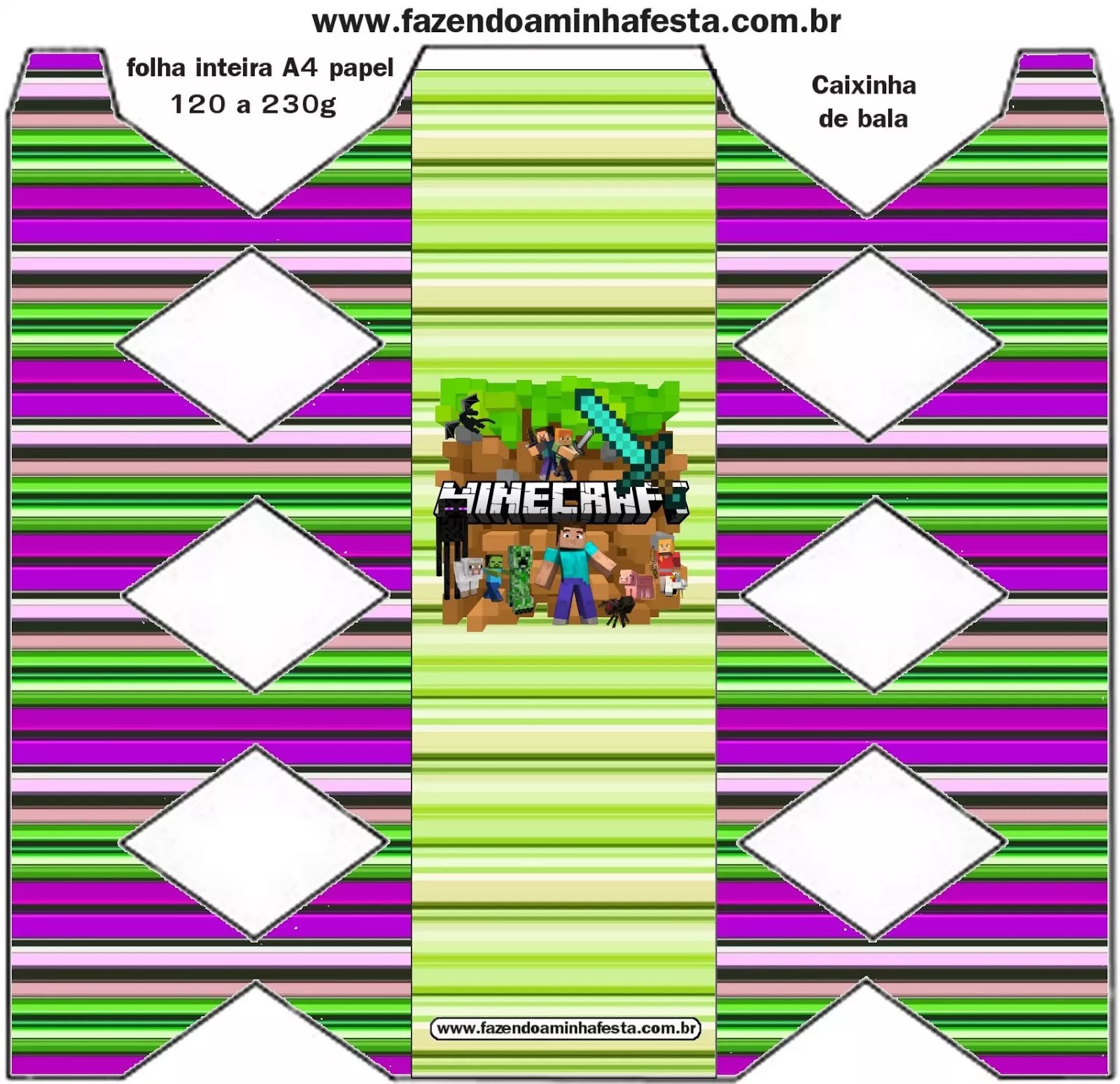 Minecraft Birthday Free Printable Boxes. - Oh My Fiesta! for Geeks