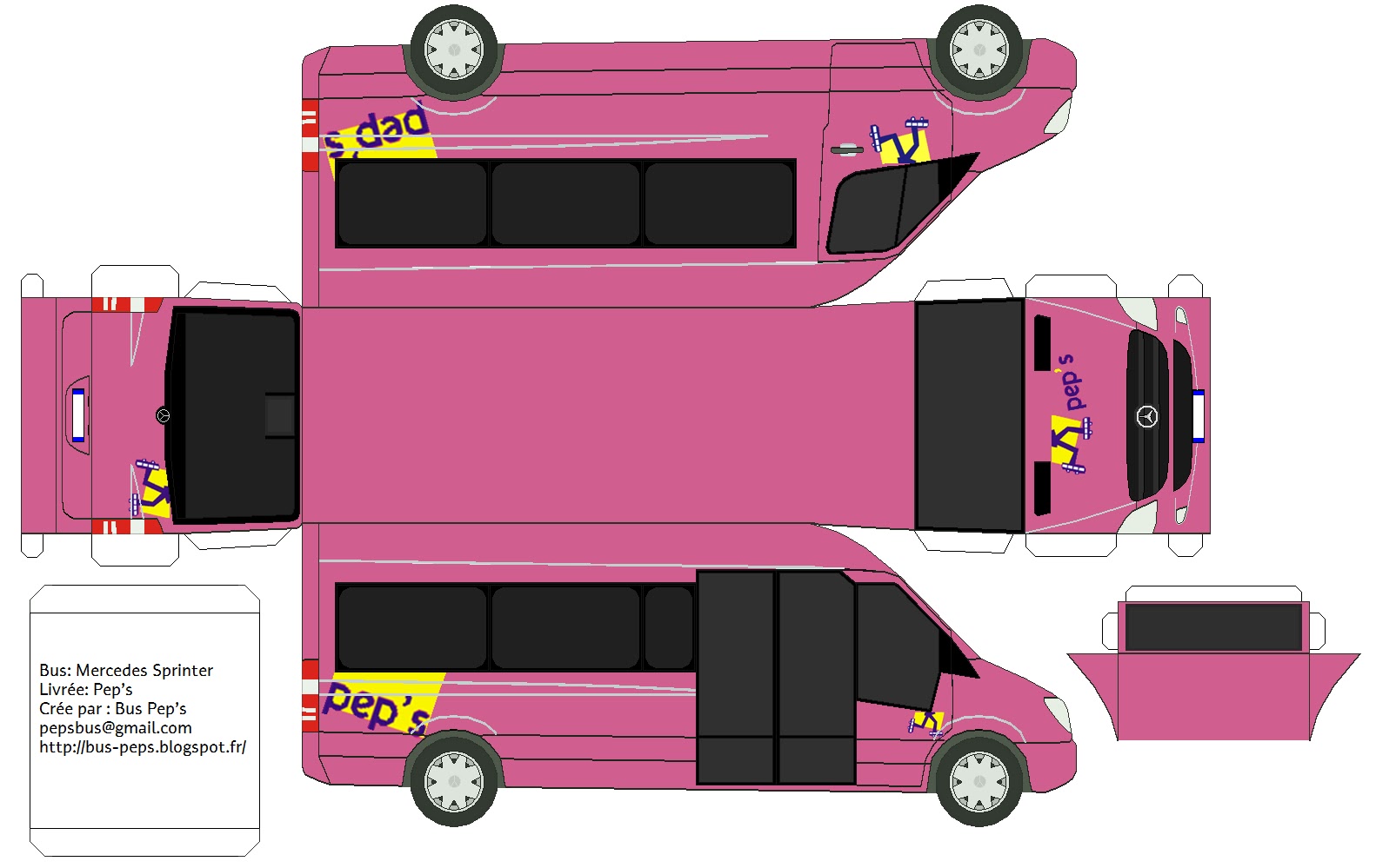 Maquette papier 47: Bus PEP'S (Transdev AMV)