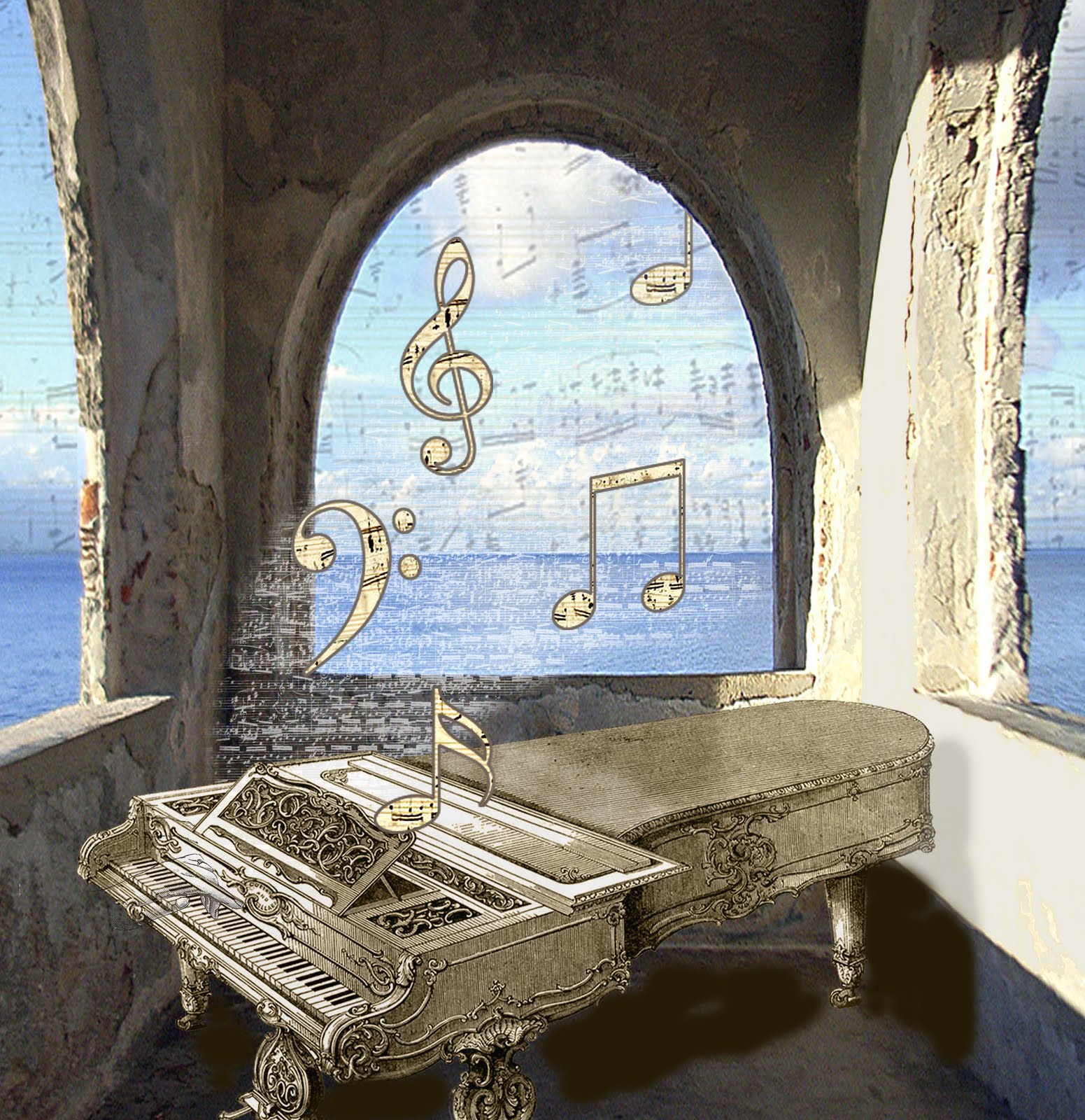 a little color every day: Collage Obsession: Surrealism, Using Old Collage