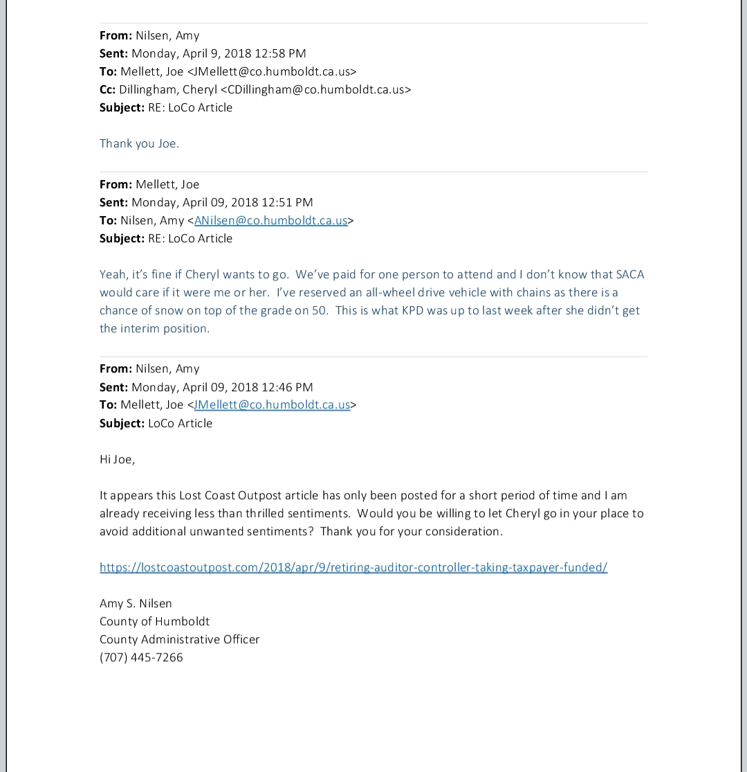 John Chiv: Unlike LOCO's claim, here is an email from Joe Mellett ...