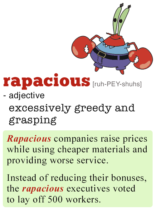 Just thinking: Rapacious