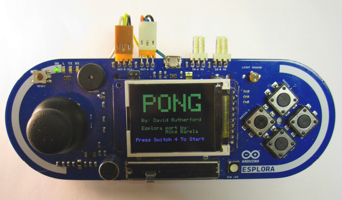 The 21st Century Digital Home: Esplora LCD Pong Game The 21st Century Digital Home: Esplora LCD Pong Game