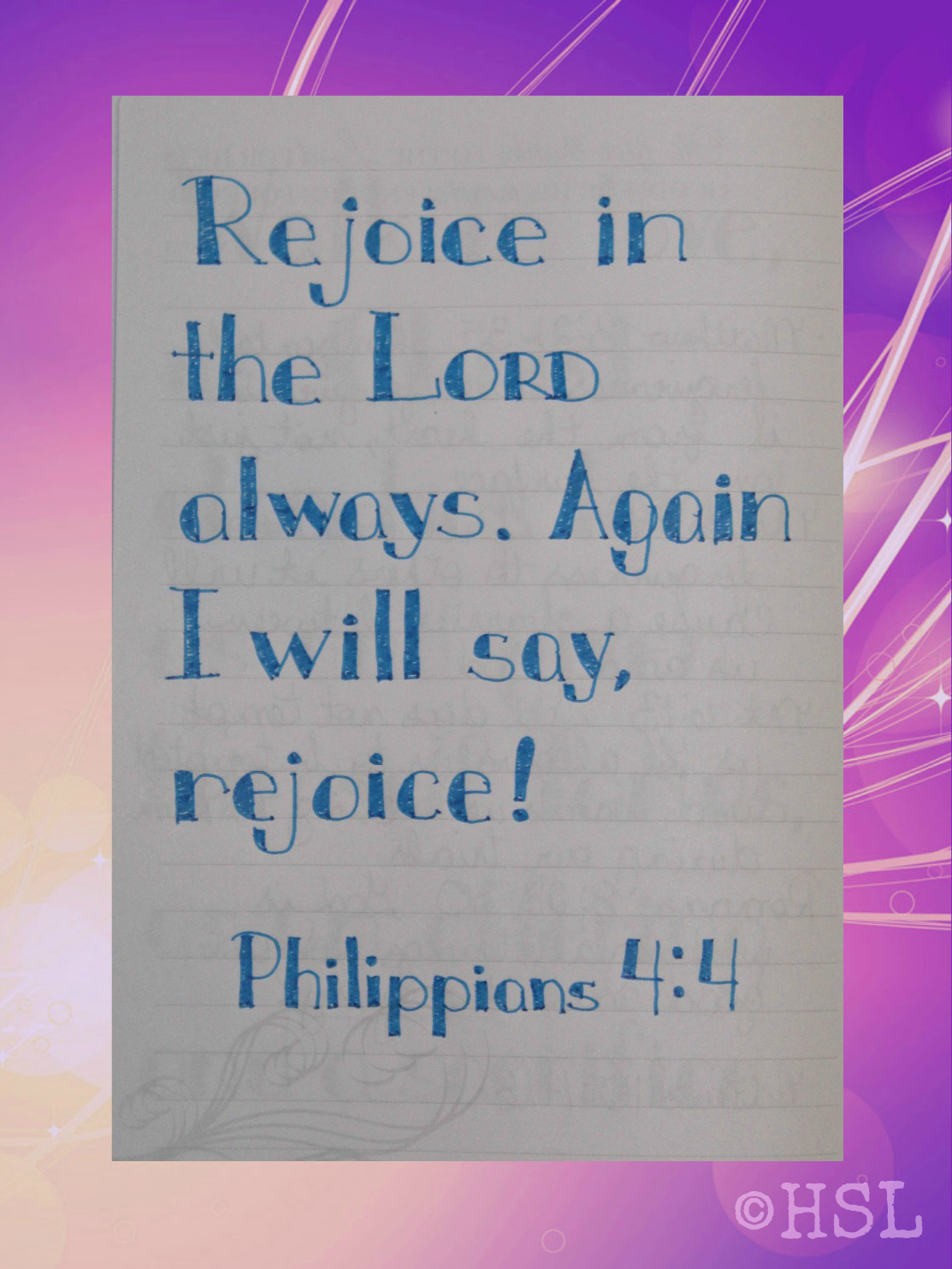 Home Sweet Life: Philippians 4:4