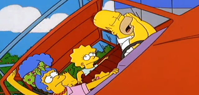 Lenny Lenford's Blog: Los Simpson: Homer durmiendo en el coche